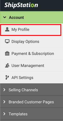 User Profile – ShipStation Help